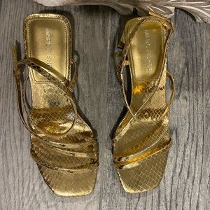 Marc Fisher | Shoes | Marc Fisher Gold Heels | Poshmark